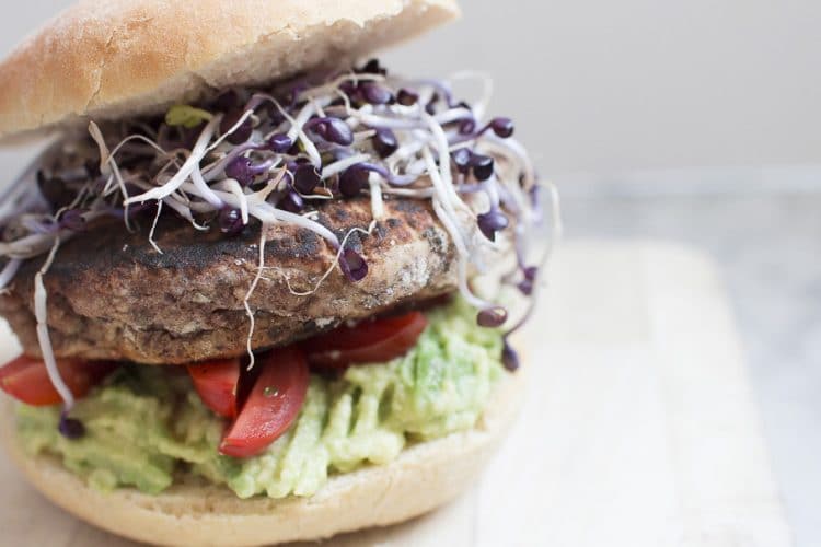 Veggie burger • The Bluebird Kitchen