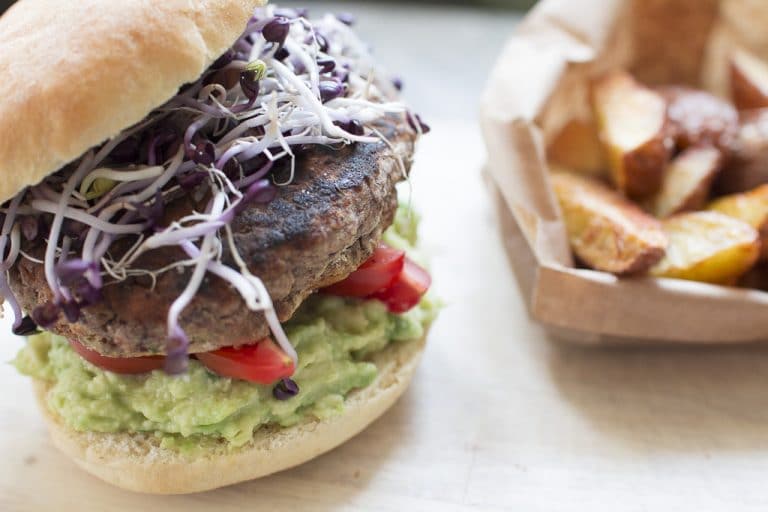 Veggie burger • The Bluebird Kitchen